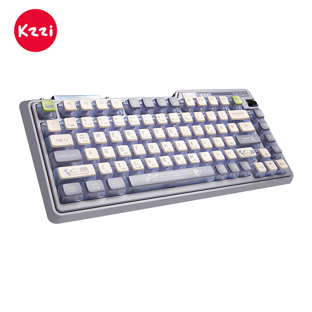 KZZI K75 PRO RGB 75% Wireless Gasket Mechanical Night Grey Keyboard, T ...